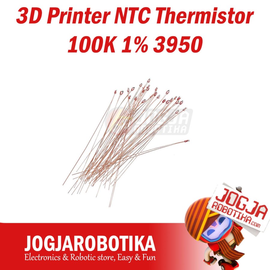 Jual 3D Printer NTC Thermistor Temperature Sensor 100K 1% 3950 | Shopee ...
