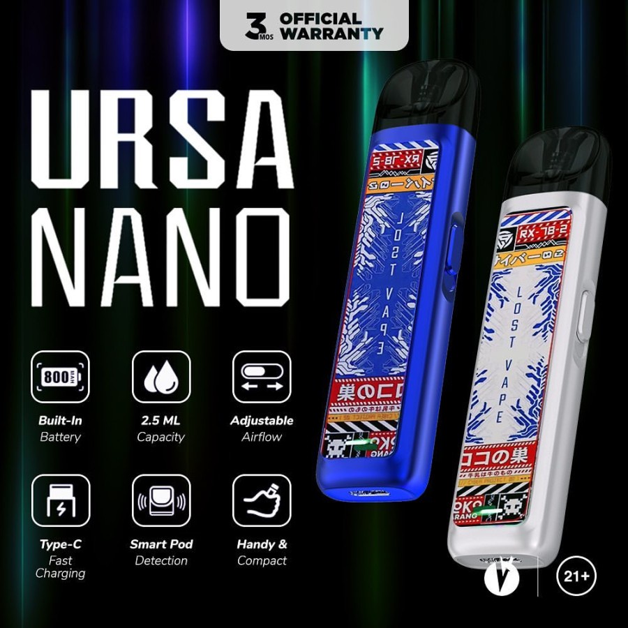 Jual Ursa Nano 18W 800mAh Pod Kit 100% Authentic by Lost Vape | Shopee ...
