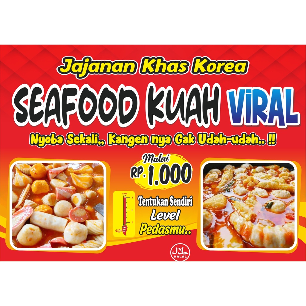 Jual Spanduk Banner Seafood Kuah Pentol Shopee Indonesia