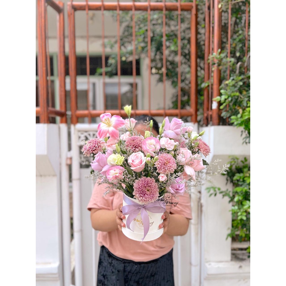 Jual FRESH BLOOM BOX MEDIUM SIZE - BOX BUNGA BLOOM BOX FLOWER BOX FRESH FLOWER BOX KOTAK BUNGA ...