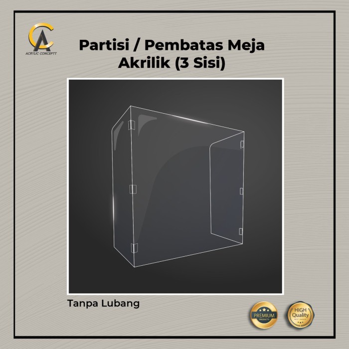 Jual SEKAT PEMBATAS MEJA AKRILIK 3 SISI PORTABLE KETEBALAN 2MM | Shopee ...