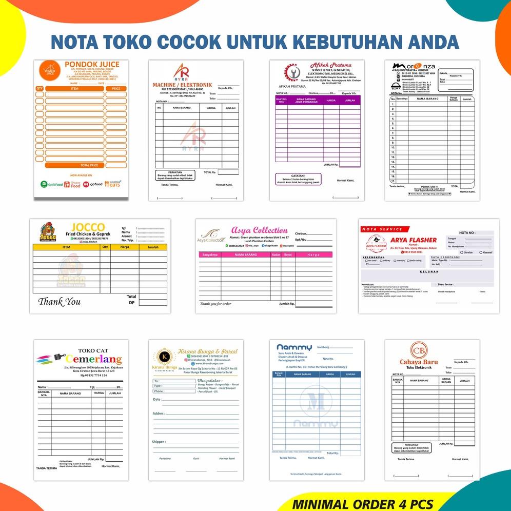 Jual NOTA TOKO COSTUM / NOTA OLSHOP / NOTA COSTUM | Shopee Indonesia