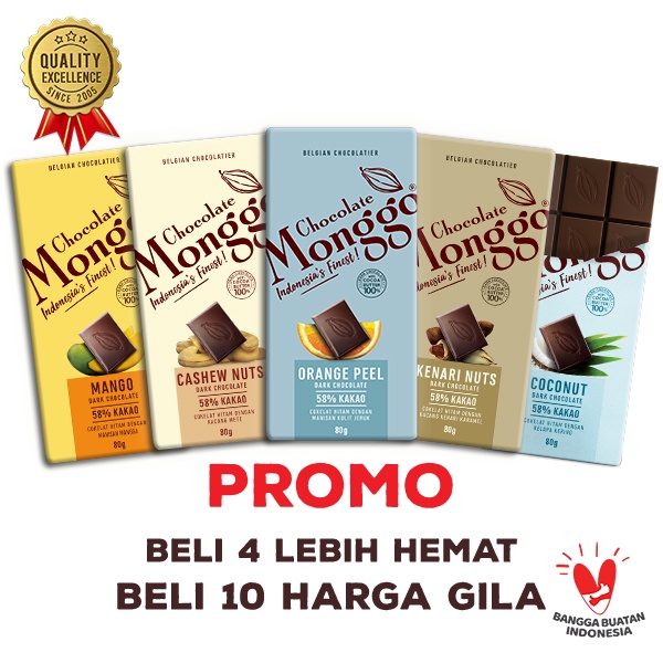 Jual Chocolate Monggo | Cokelat Buah & Kacang 24 Flavours | Coklat ...