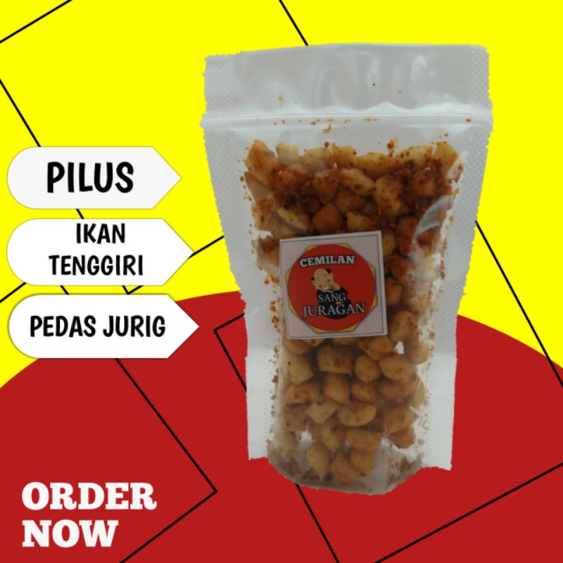 Jual PILUS IKAN TENGGIRI PEDAS JURIG DAUN JERUK ENAK GURIH / CEMILAN ...