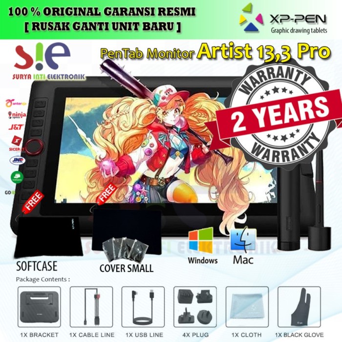 Jual Drawing Xp Pen Artist 13.3 Pro Pentab Display Garansi Resmi 2 ...