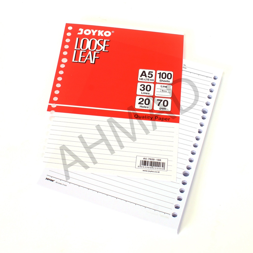 Jual Loose Leaf Joyko A5 100 lembar / Isi Refill Kertas File | Shopee Indonesia
