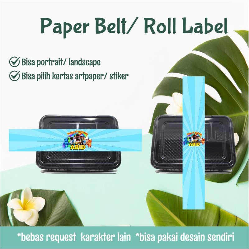 Jual Paper Belt | Roll Label | Label Bento | Aqiqah | Tasyakuran ...