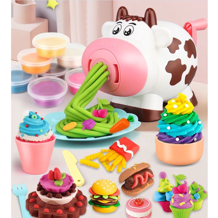 Jual Pls Dream Clay Play Doh Alike Food Maker Playdoh Noodle Mainan ...