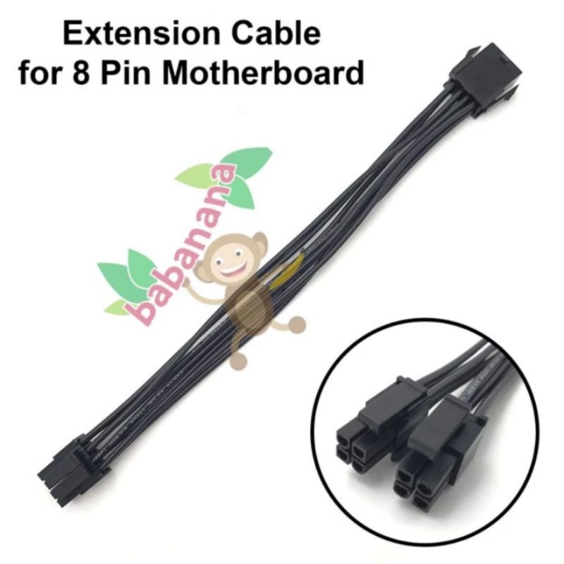 Jual kabel extension motherboard power 8 pin to 4+4 pin mobo extender ...