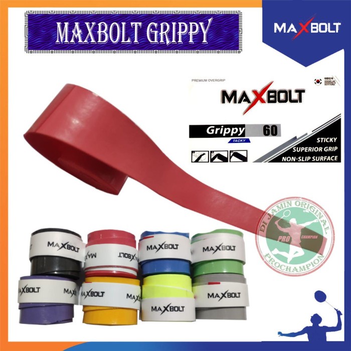 Jual MAXBOLT GRIPPY TACKY / GRIP MAXBOLT GRIP BADMINTON ORIGINAL ...
