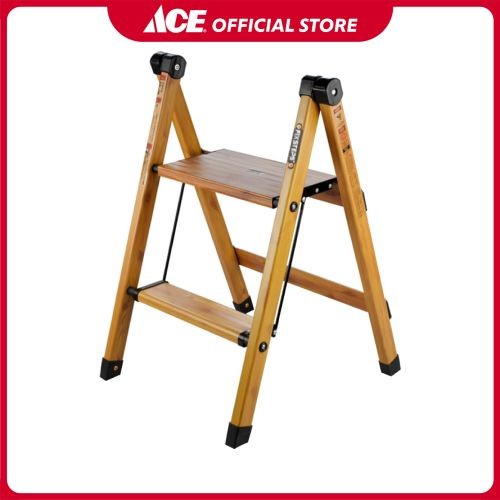 Jual ACE - Krisbow Tangga Lipat Aluminium 2 Step Motif Kayu | Shopee ...