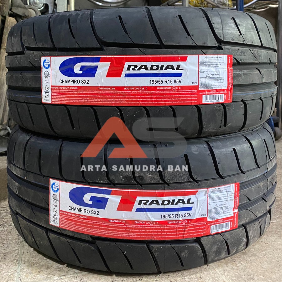 Jual Ban GT Radial Gajah Tunggal Champiro SX2 195 / 55 R 15 R15 | Shopee Indonesia