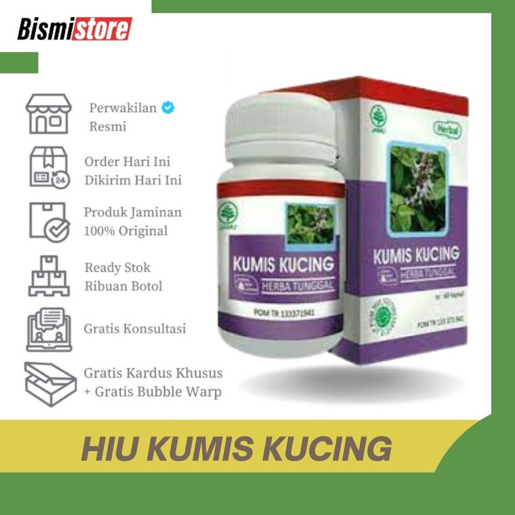 Jual Hiu Kumis Kucing 60 Kapsul Obat Batu Ginjal Dan Asam Urat | Shopee ...