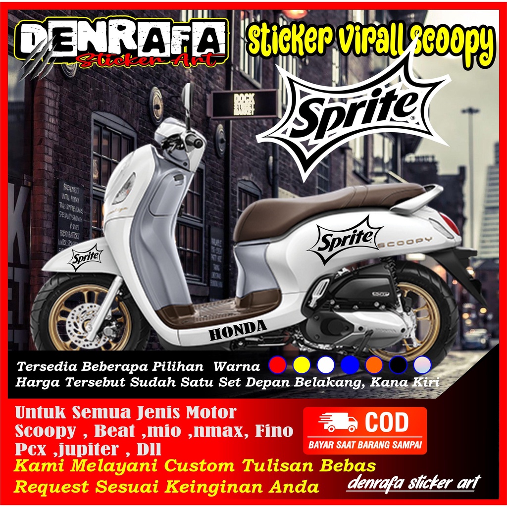 Jual STIKER VIRAL SCOOPY SPRITE / STICKER DECAL ALL MOTOR SPRITE COD ...