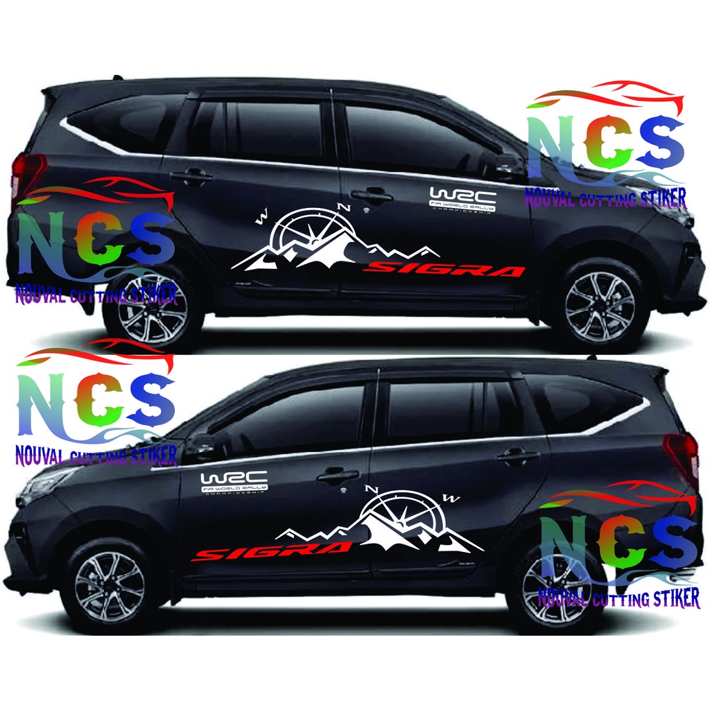 Jual STICKER MOBIL SIGRA STIKER SISI SAMPING MOBIL SIGRA KEREN MOTIF ...