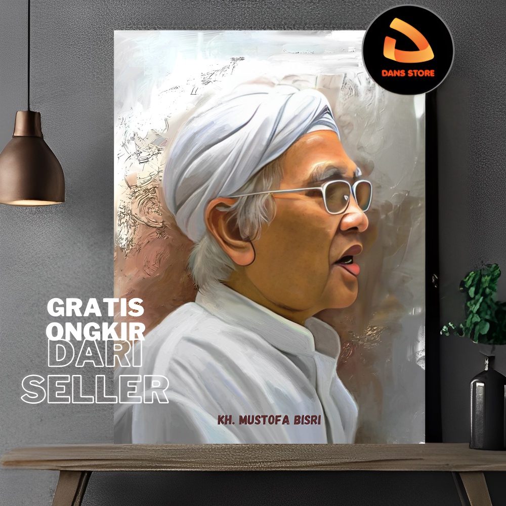 Jual Poster Gus Mus Foto KH Mustofa Bisri Hiasan Dinding Papan MDF GM1 ...
