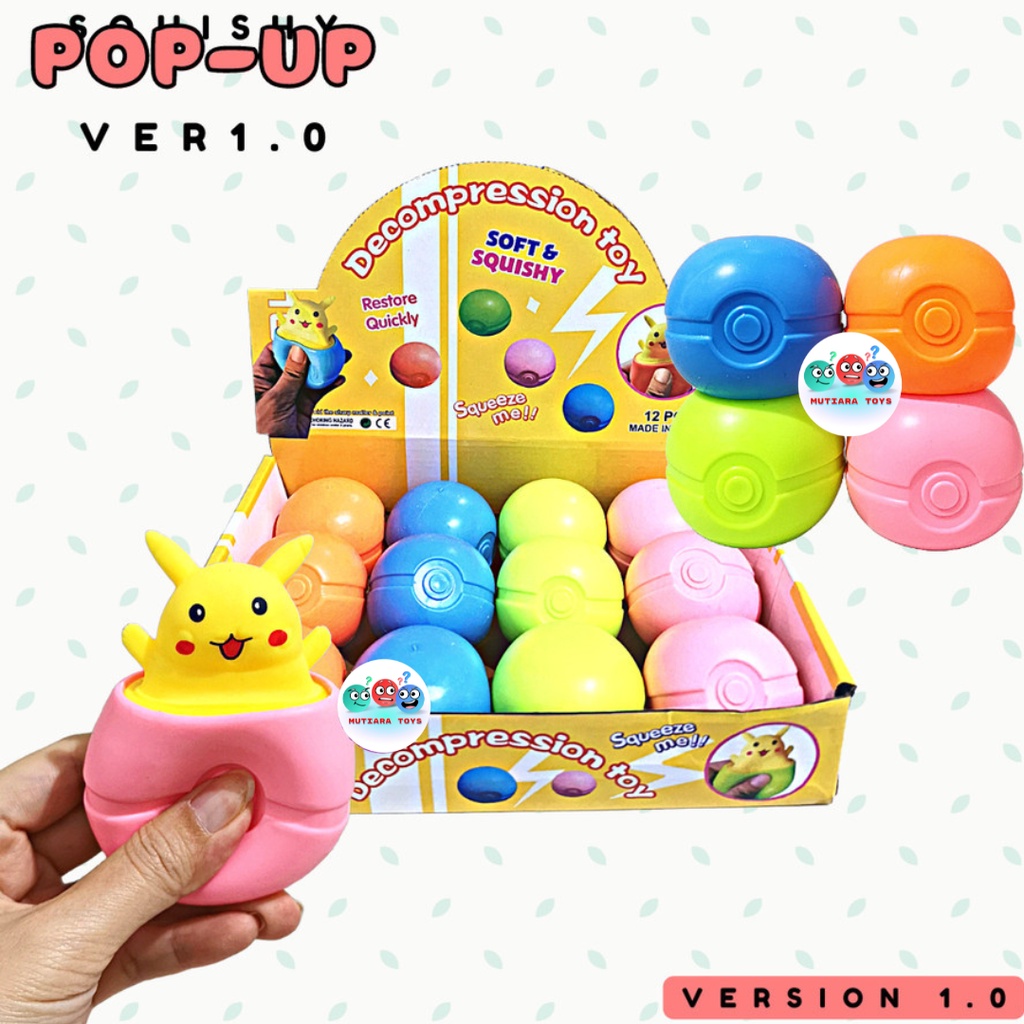Jual MUTIARATOYS Mainan Squishy Pop up Pikachuu / squishy Anti stress ...