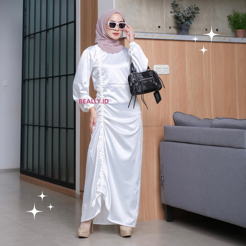 Jual DRESS SERUT SATIN | GAMIS SERUT ABELIA DRESS | BAJU KONDANGAN ...
