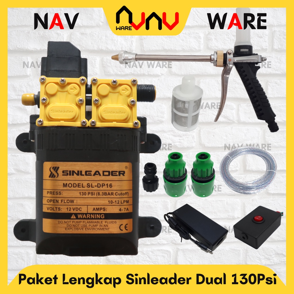 Jual Paket Lengkap Sinleader Dual Pump Original 130Psi High Pressure ...