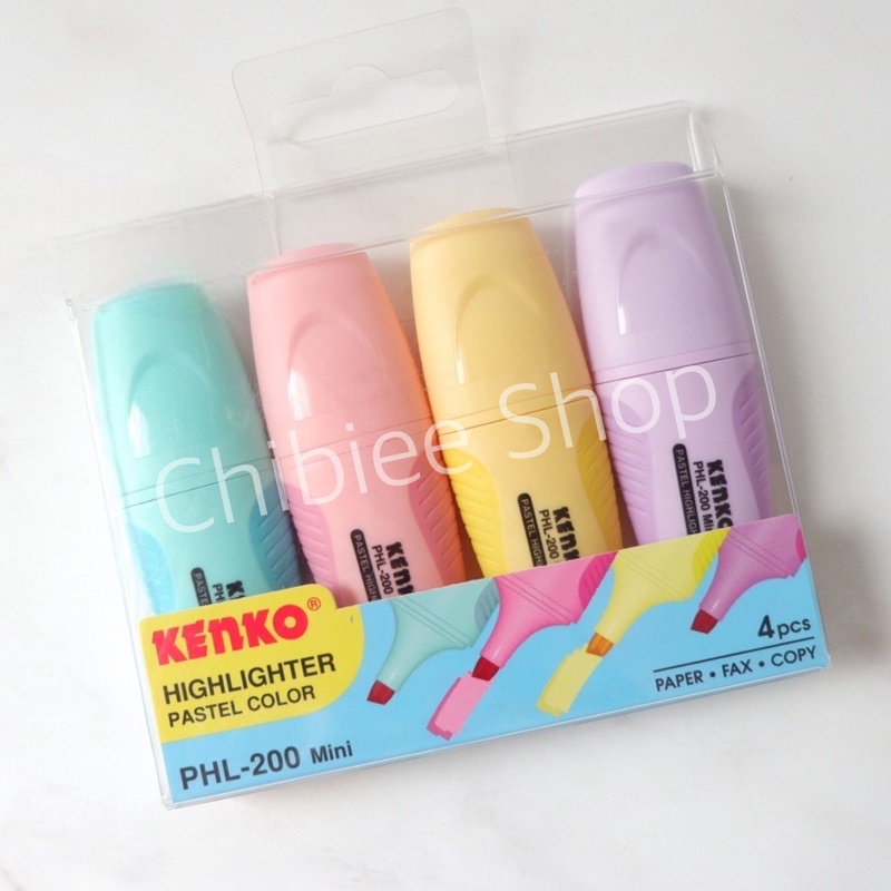 Jual Stabilo Mini Pastel Color Kenko ( 1 set 4 pcs ) | Shopee Indonesia