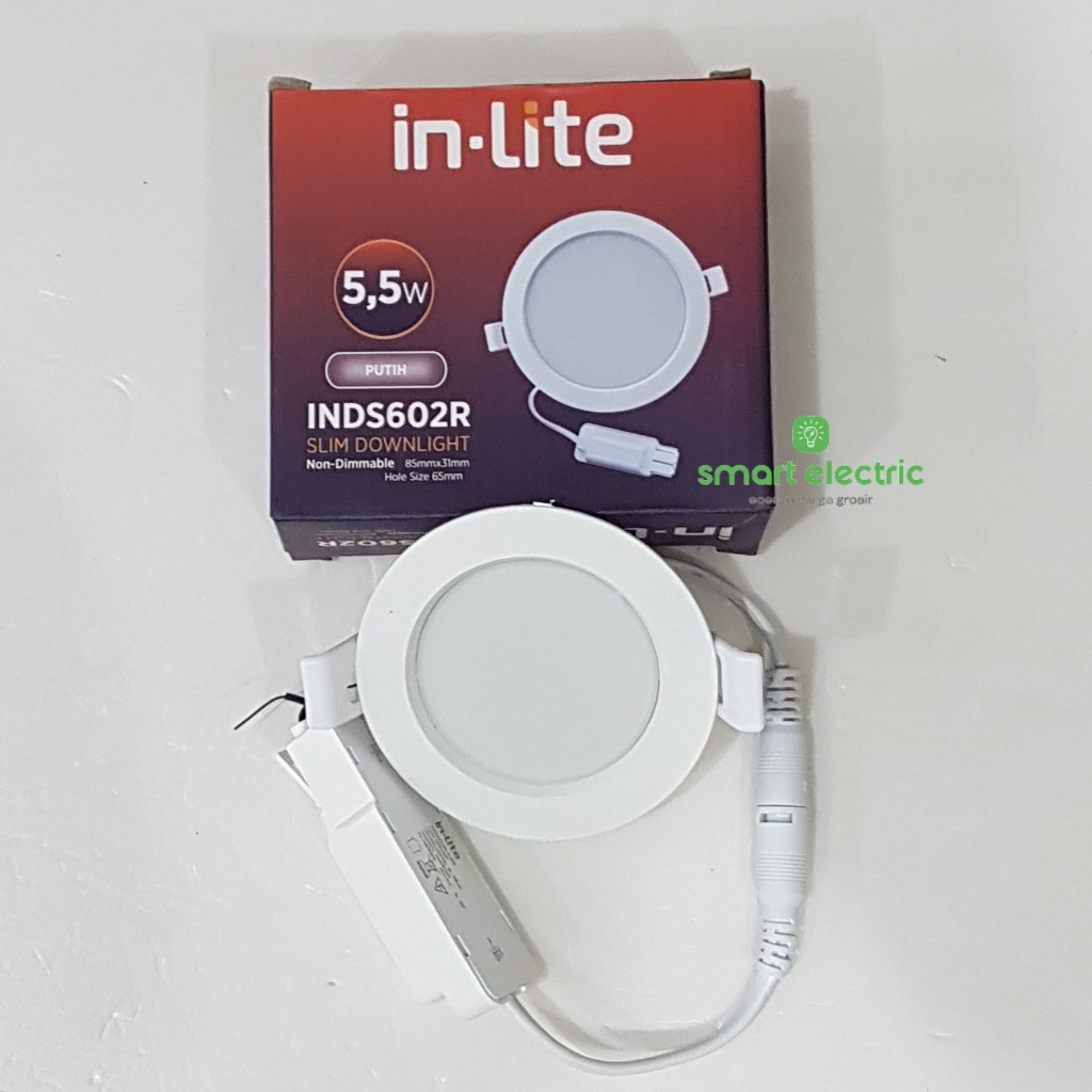 Jual in-Lite Slim Downlight 5.5 Watt LED Lampu Tanam Plafon Inlite ...