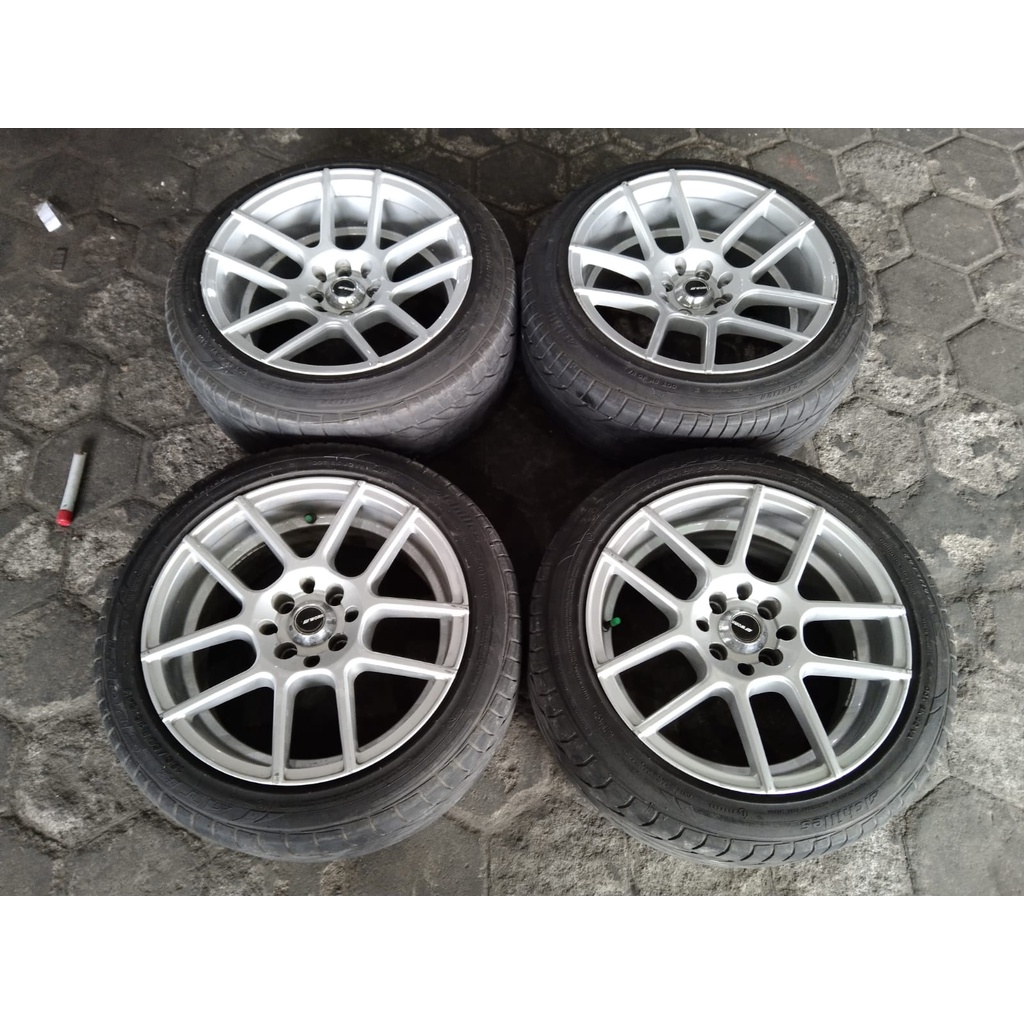 Jual Velg Mobil Work Racing Ring 16 Lebar 7,5/9 Pcd 4x100 4x114 + BAN Achiiles 195 50 R16 ...