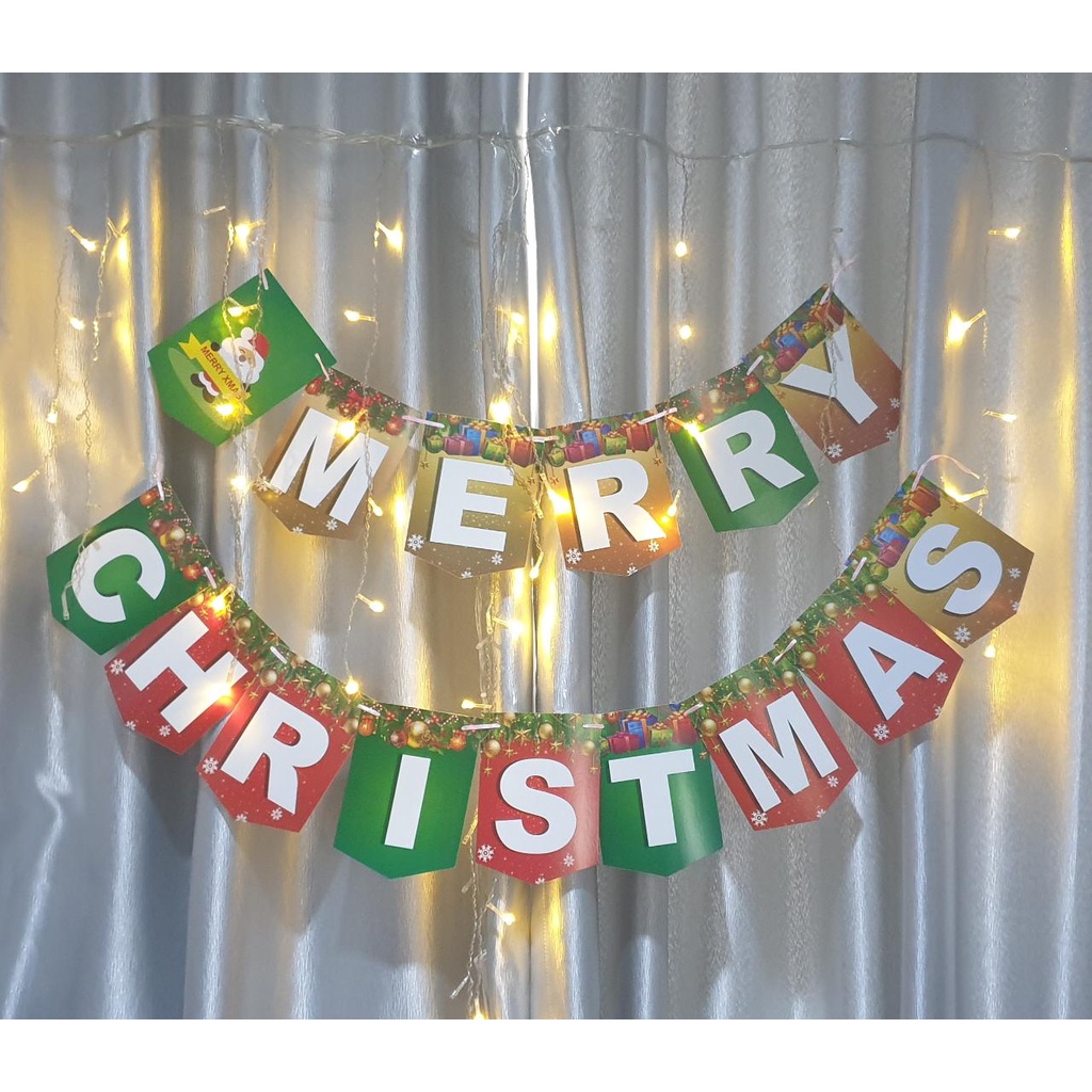 Jual Banner Flag Merry Christmas / Bunting Flag Natal | Shopee Indonesia