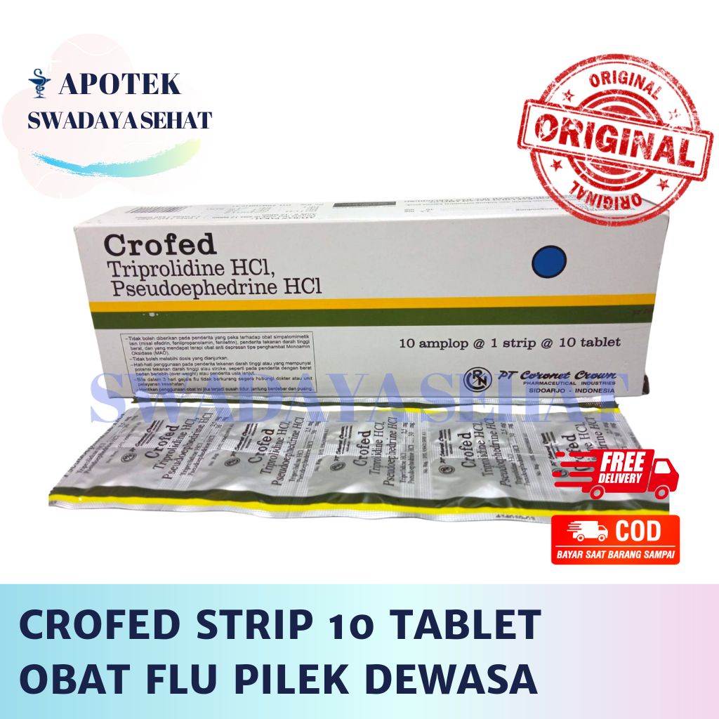 Jual CROFED Strip 10 Tablet - Obat Flu Pilek Alergi Bersin Dewasa ...