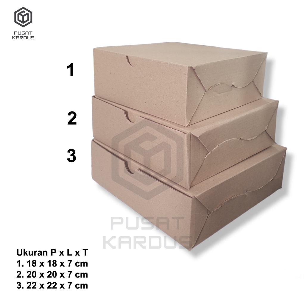 Jual KARDUS NASI/ KARDUS KUE / BOX CATERING/LUNCH BOX PAPER -/ KOTAK ...
