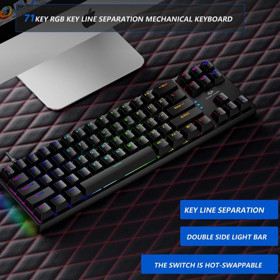 Jual PROMOSI !!! 1.1 LEAVEN keyboard mechanical gaming rgb wired outemu blue switch red switch ...
