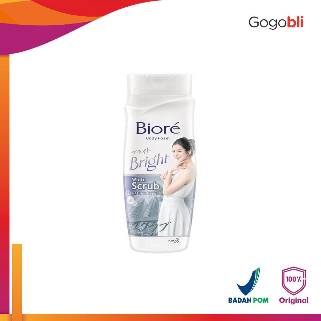 Jual Biore Body Foam Bright White Scrub Bottle 100ml | Shopee Indonesia