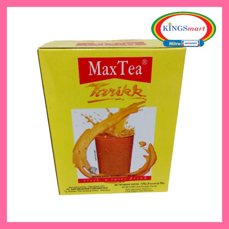 Jual box max tea teh tarik bubuk sachet isi 5 25g | Shopee Indonesia