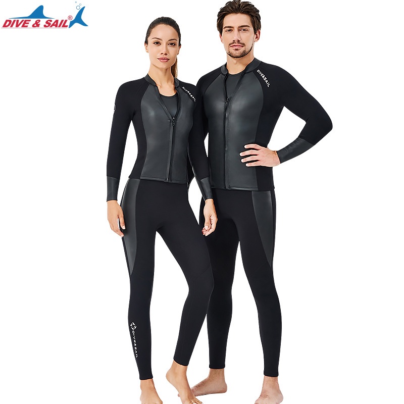 Jual DIVE&SAIL New 2MM Diving Suit Split Top Diving Pants Diving Suit ...