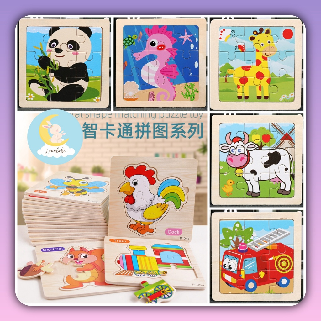 Jual Puzzle Kayu Jigsaw Puzzle 2D Anak Puzzle 3D Mainan Edukasi Anak ...