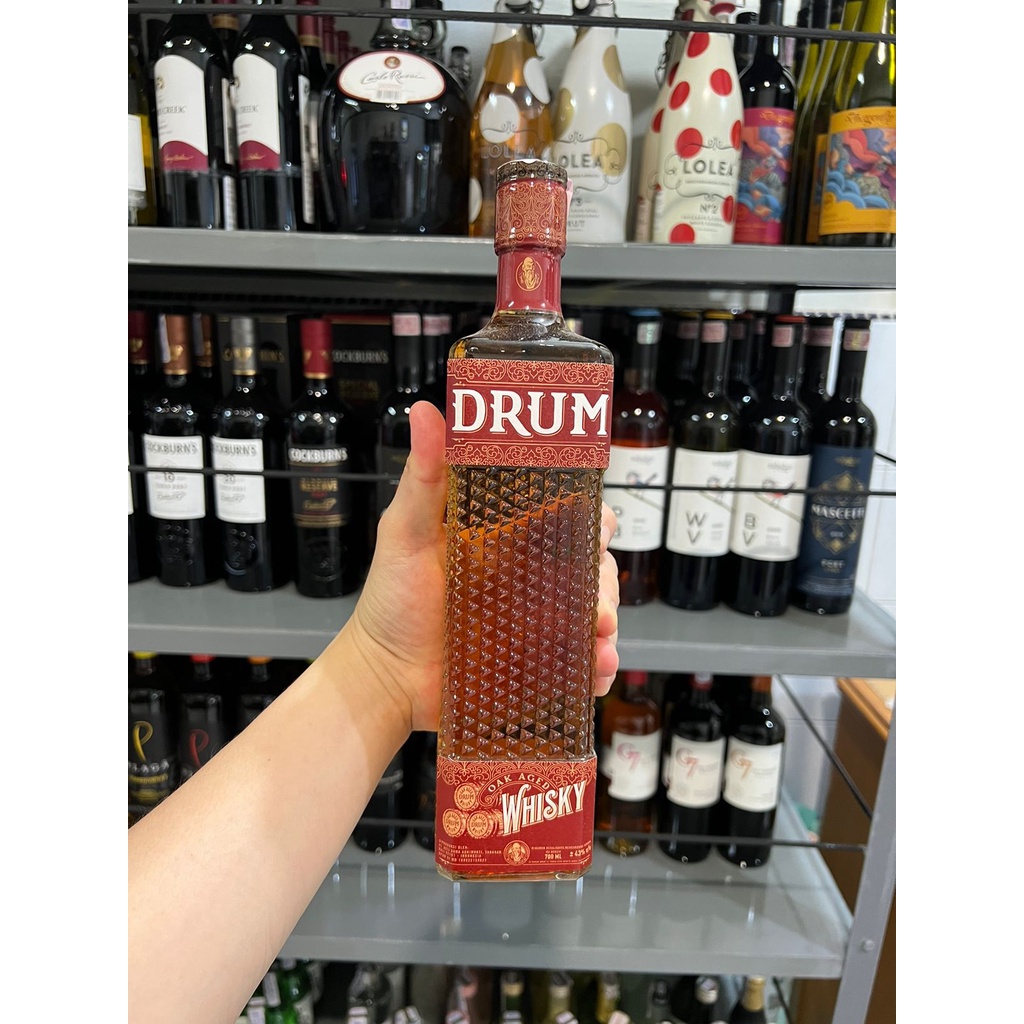 Jual DRUM WHISKY MERAH 700 ML ( DRUM RED LABEL WHISKY ) 700ML | Shopee ...