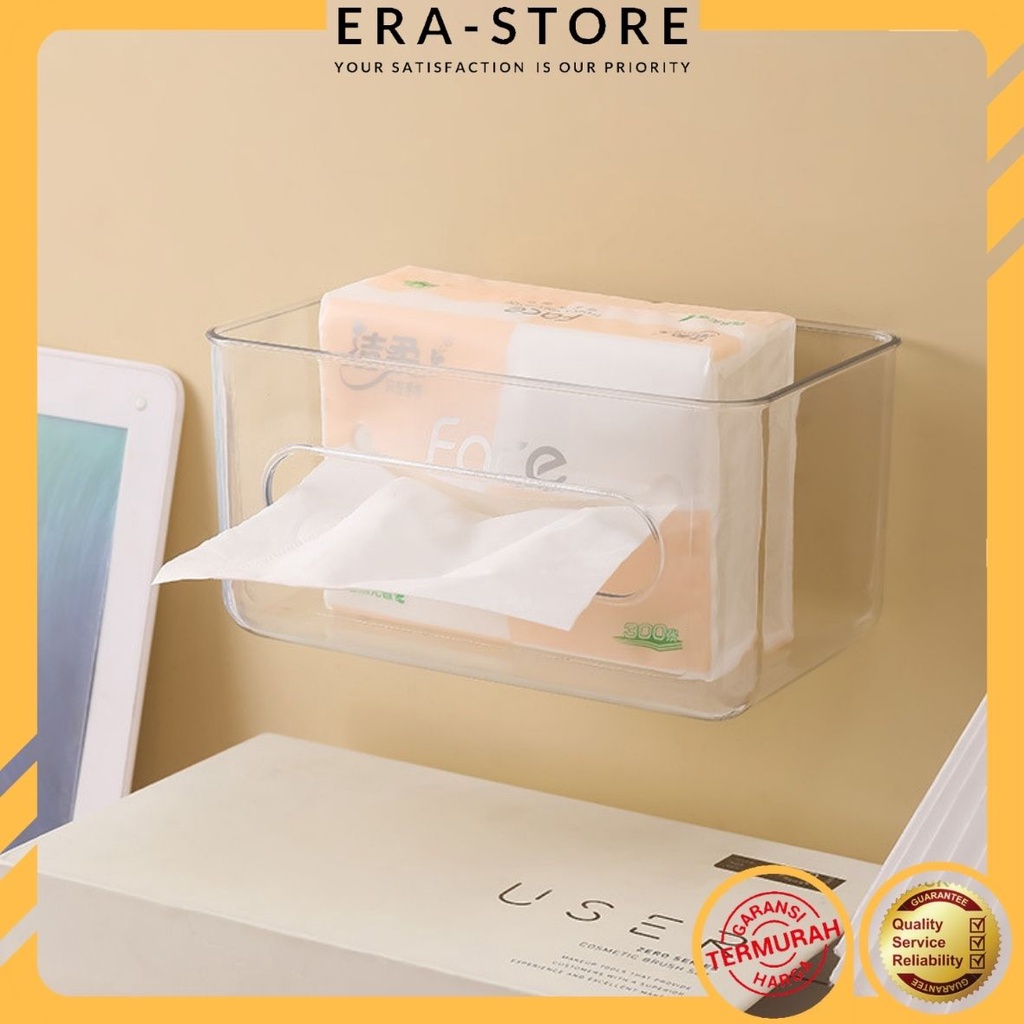 Jual Tempat Tissue Tempat Tisue Transparan Tempel Dinding Dapur Toilet ...
