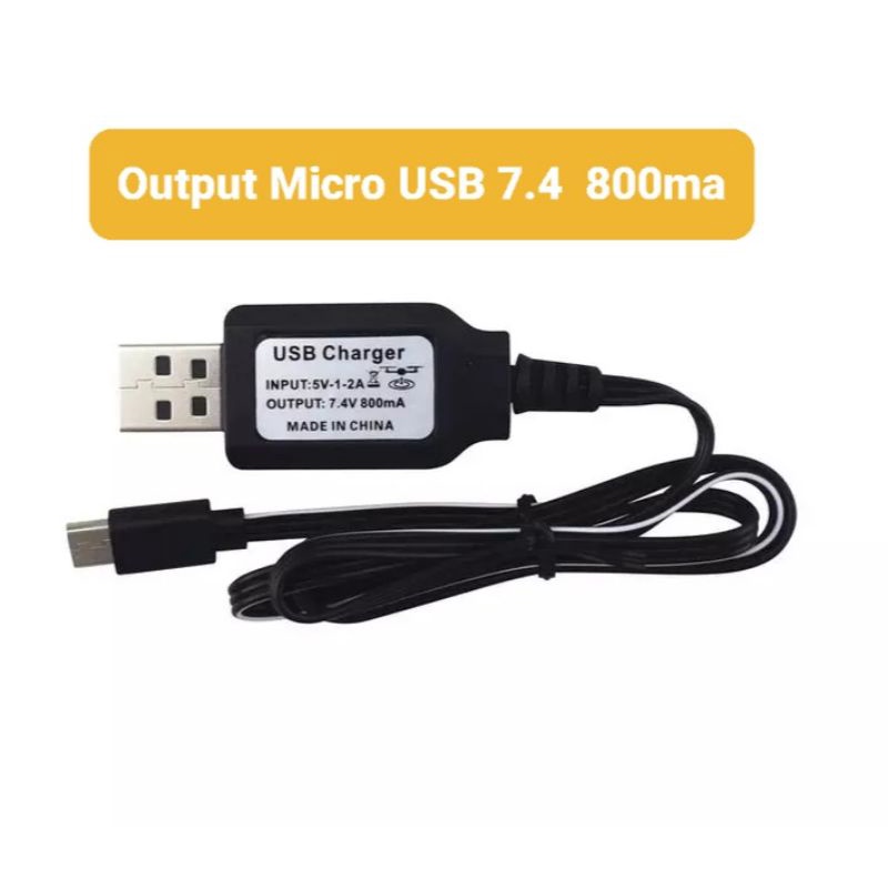 Jual Adaptor adapter konverter charger USB 5v to micro USB 7.4V 800ma ...