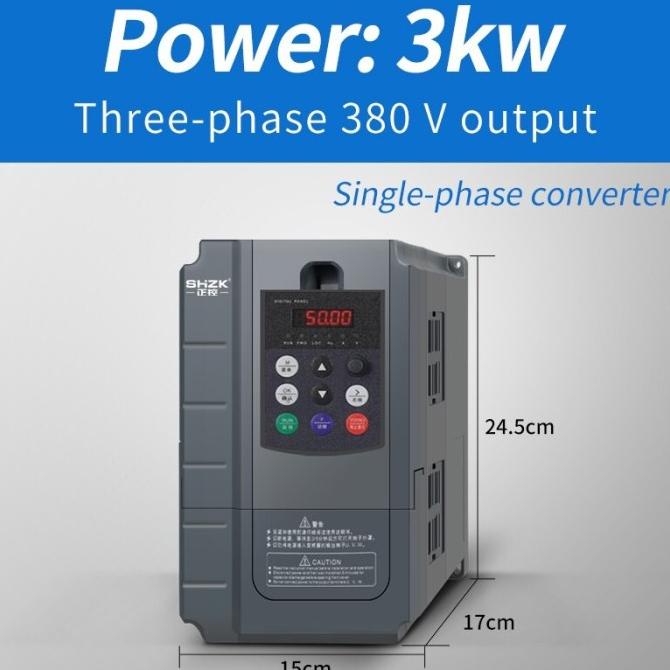 Jual Motor Inverter 3KW AC 220V 1P - 380V 3P Single Phase Three Phase ...