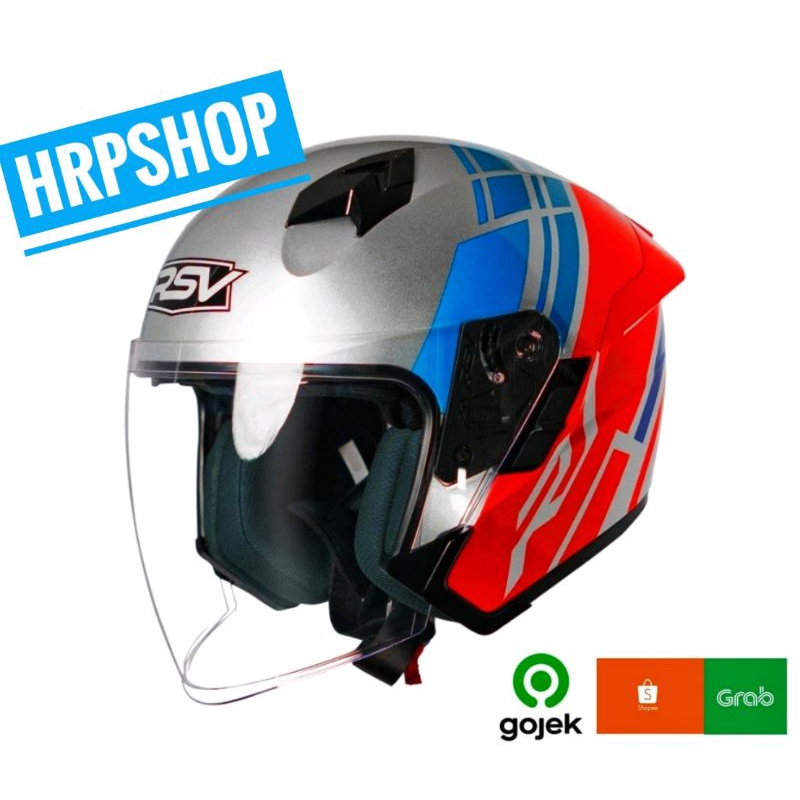 Jual RSV SV300 R1 DOUBLE VISOR HELM RSV HALF FACE SV300 SINGLE SPOILER ...