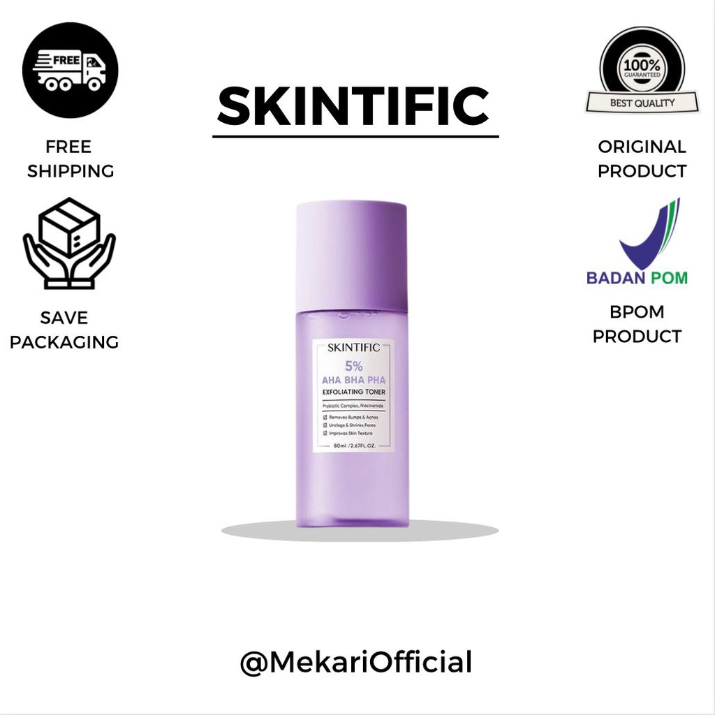 Jual SKINTIFIC - 5% Aha Bha Pha Exfoliating Toner Face Eksfoliasi wajah Glow and Smooth Skin ...