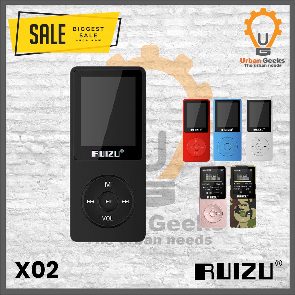 Jual Ruizu X02 HiFi DAP MP3 Player 8GB ORIGINAL alt X05 X06 X08 X18 X50 ...