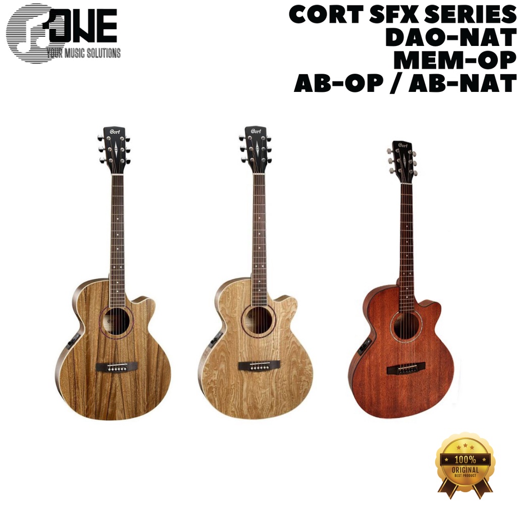 Jual Cort SFX Series Gitar Akustik Elektrik / MEM OP Mahogany / AB OP ...