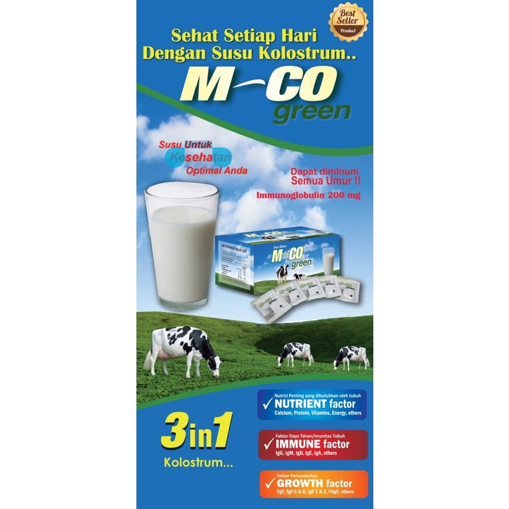 Jual [DISTRIBUTOR] SUSU KOLOSTRUM M-CO GREEN BEST SELLER SEHAT SETIAP ...