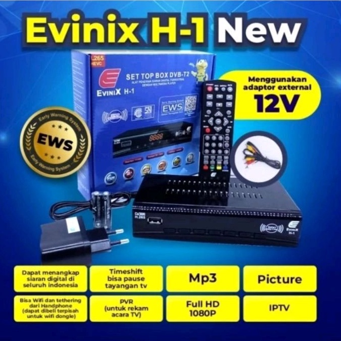 Jual DIGITAL SET TOP BOX STB DVBT2 EVINIX H1 SUPER HD 8MB | Shopee Indonesia