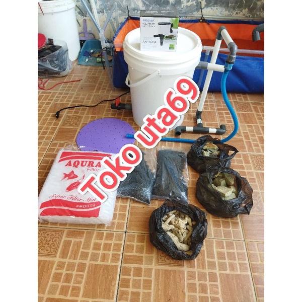 Jual Ember bio filter kolam ikan paket komplit dengan mesin | Shopee ...