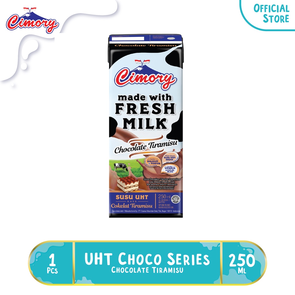 Jual 1 PC - Cimory UHT Milk Chocolate Tiramisu 250 ml | Shopee Indonesia