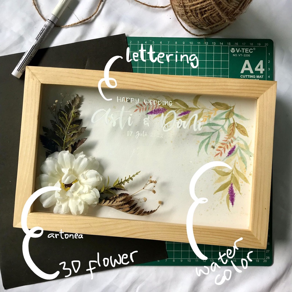 Jual ARTONEA - 3D Pop Up Frame / Custom Kotak Mahar / Kado Nikahan ...