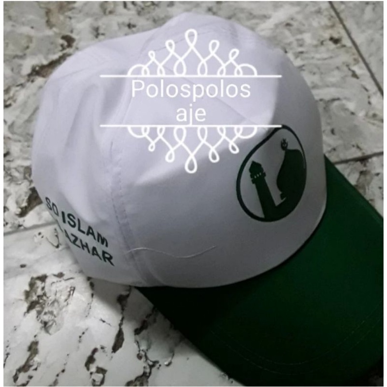 Jual Seragam Sekolah Al Azhar topi SD dengan logo Dan tulisan bordir ...