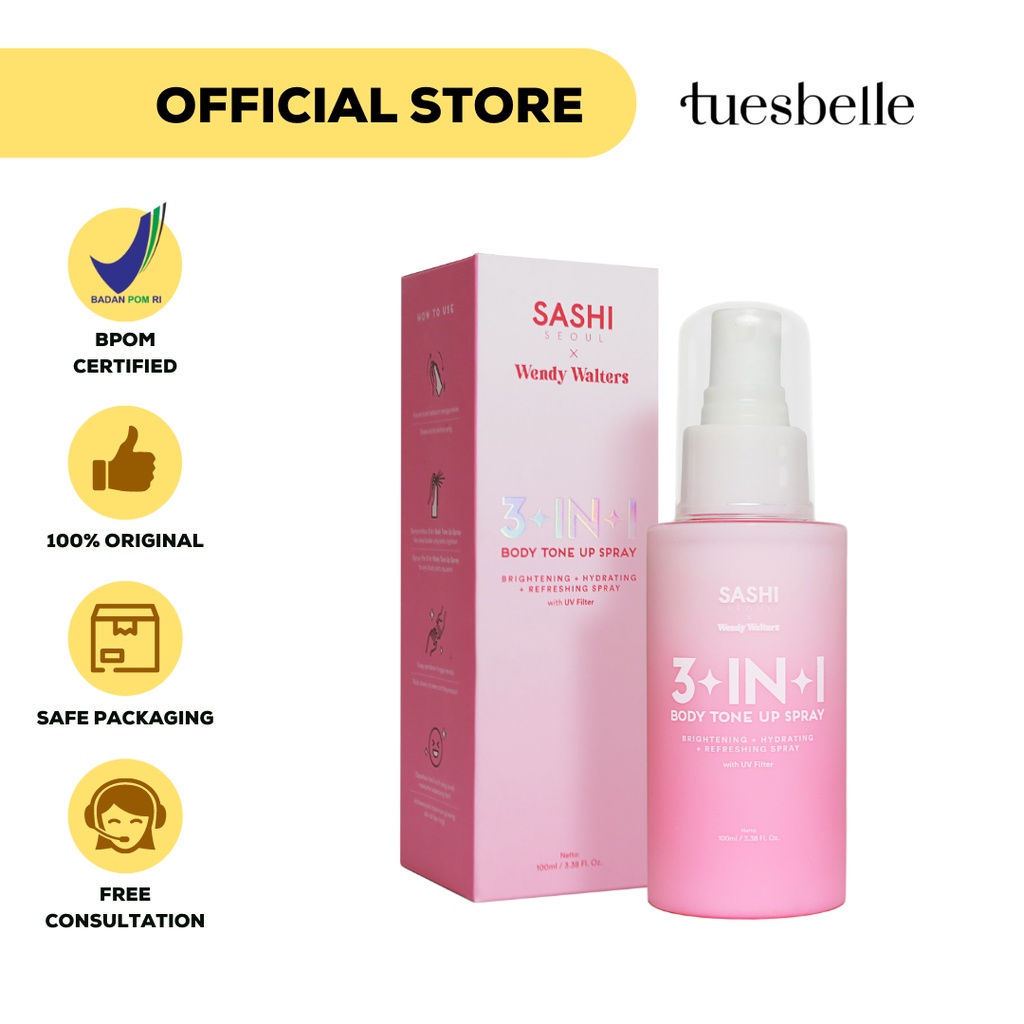 Jual Tuesbelle - SASHI x Wendy Walters 3 in 1 Body Tone Up Spray ...
