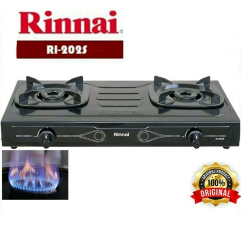 Jual RINNAI RI-202 S KOMPOR GAS 2 TUNGKU SUN BURNER / KOMPOR GAS ...